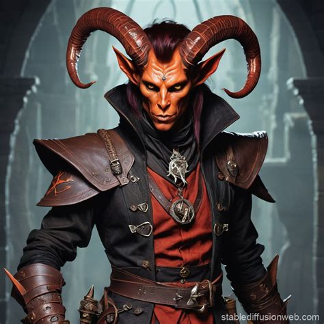 Dungeons And Dragons Tiefling Warlock Stable Diffusion Online