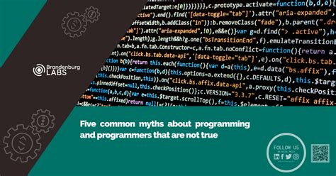 Five Common Myths About Programming And Programmers That Are Not True Brandenburg Labs