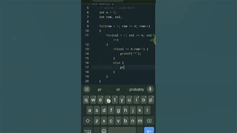 Pattern No 16 C Language Programming Ccode Clanguage Cpattern
