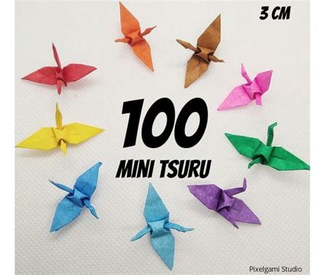 100 Mini Tsuru Para Artesanatos Tsuru Mini Material Para Artesanato