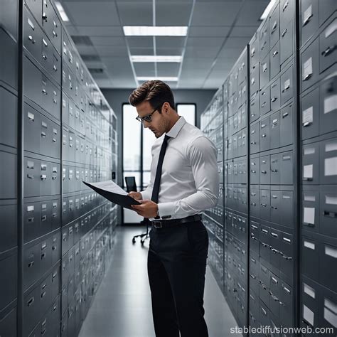 With A Business Professional Reviewing Digital Compliance Documents On