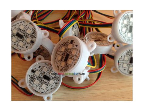 45mm ws2801 digital addressable 6 rgb led pixels 12v strand of 20