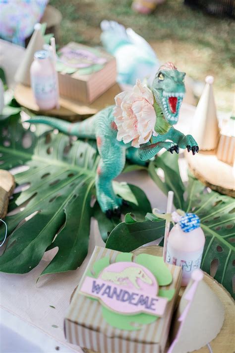 Karas Party Ideas Pink And Gold Jurassic World Dinosaur Party Karas