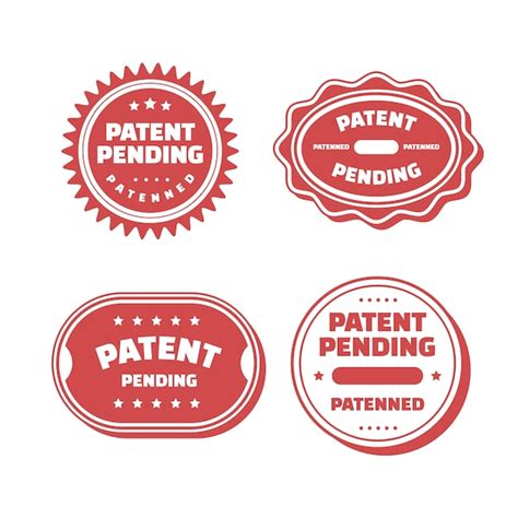 Free Vector Flat Design Patented Stamp Collection