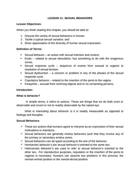 Js7co3k Xk0oc None Lesson 11 Sexual Behaviors Lesson Objectives