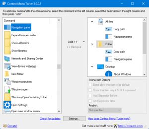 Add Navigation Pane Context Menu In Windows