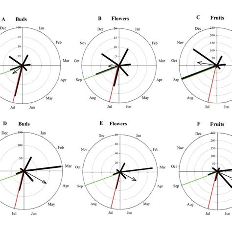 Circular Plots Of The Phenophases Of The Reproductive Structures