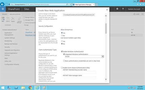 Create Web Application In Sharepoint Server 2016
