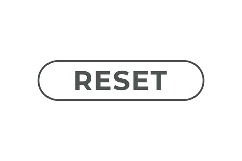 Reset Button Speech Bubble Banner Label Reset 24204991 Vector Art At