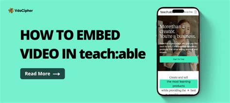 How To Embed Video In Teachable Vdocipher Guide