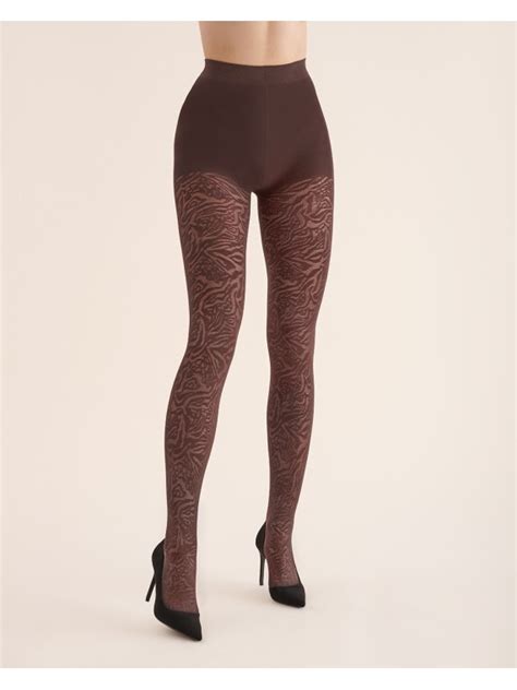 Grossiste Collant Fantaisie Avec Motifs Safari Noir Marron Blanc
