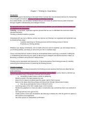 Critical Thinking Chapter Notes Pdf Chapter Thinking In Class