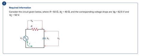 Solved Consider the circuit given below where R Ω XC Chegg