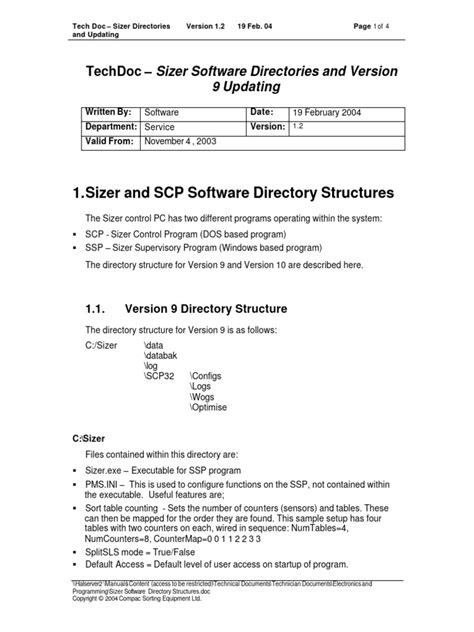 Sizer Software Directory Structures Pdf Computer File Directory