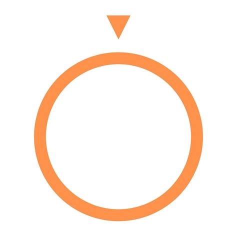 Orange Empty Circle Vector Design Element Abstract Customizable Symbol