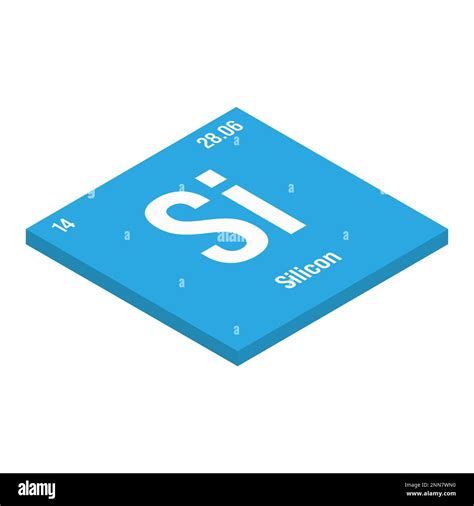 Silicon Si Periodic Table Element With Name Symbol Atomic Number And Weight Non Metal With