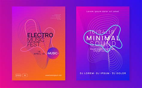 파티 포스터 사이키델릭 오디오 초대 블루 페스트 이벤트 디스코텍 매거진 사운드 페스티벌 그래픽 핑크 댄스 배너 콘서트 초대 그린 파티 포스터 Dj에 대한 스톡 벡터 아트 및