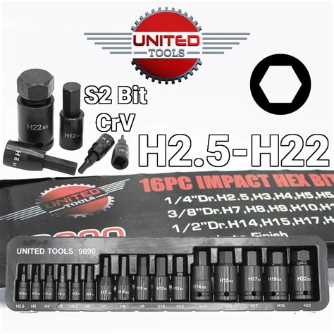 Pc Impact Hex Bit Socket Set United Tools Uk