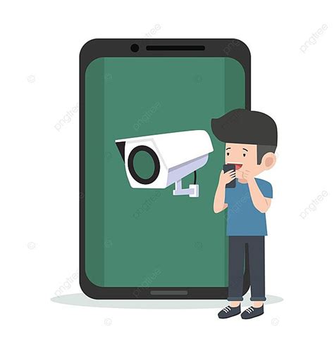 Cctv Security Camera With Mobile Phone Concept Crime Audio Protection
