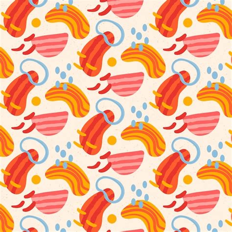 손으로 그린 컷 아웃 콜라주 배경 무료 벡터