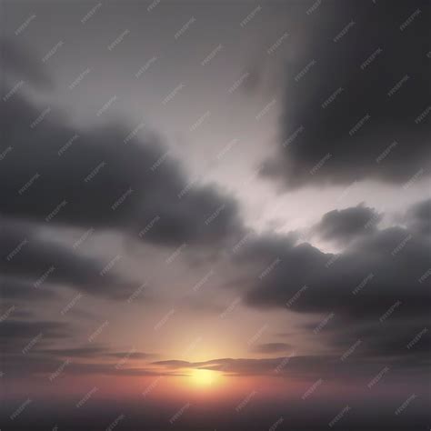 Premium Psd Black And Gray Color Sky At Sunset