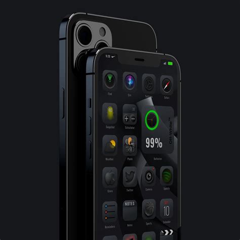 Ios Dark Mode Icons Pack Etsy