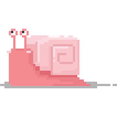 pixel art pink snail character 27191046 png