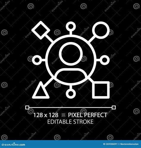 Archetype Pixel Perfect White Linear Icon For Dark Theme Cartoon Vector