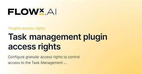 Task Management Plugin Access Rights Docs