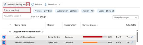 Dev Box リソースのクォータ制限の引き上げを要求する Microsoft Dev Box Microsoft Learn