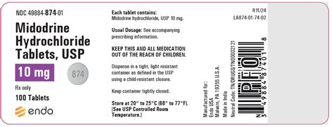 Dailymed Midodrine Hydrochloride Tablet