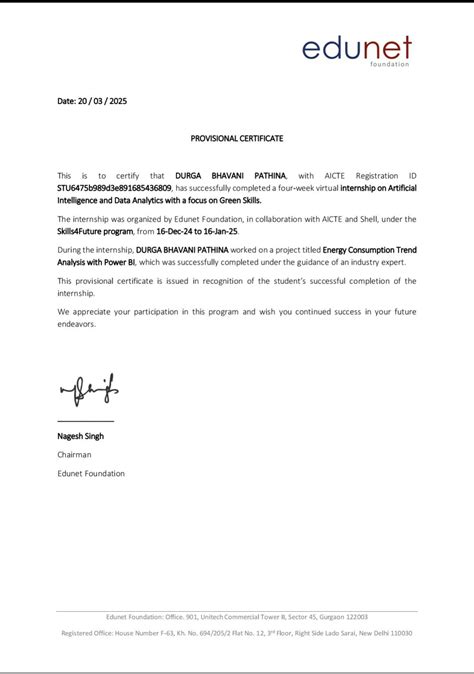 Ai Dataanalytics Powerbi Sustainability Greenskills Skills4future… Durga Pathina