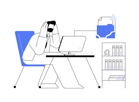 Software Problems Isolated 3d Realistic Cartoon Vector Illustrations Angry Man Has Problem With