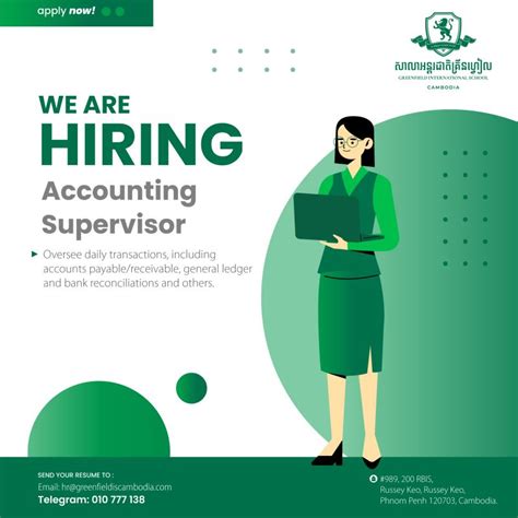 Chea Sarith On Linkedin Were Hiring Accounting Supervisor 📧hr 📧…