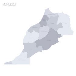 Morocco Political Map Of Administrative Divisions Vector Image