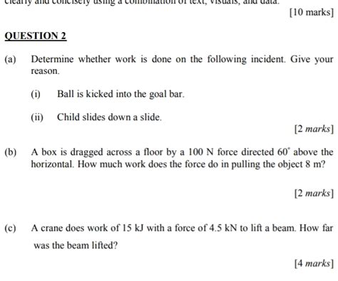 10 Marks QUESTION 2 A Determine Whether Work StudyX