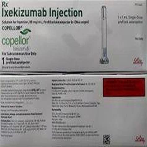 Copellor Ixekizumab Injection Form Single Dose Prefilled Syringe At
