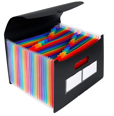 Buy 24 Pocket Accordian File Organizer Expanding File Folder Document Letter Size Expandable