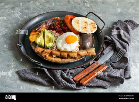 Colombian Food Bandeja Paisa Typical Colombian Food Bandeja Paisa