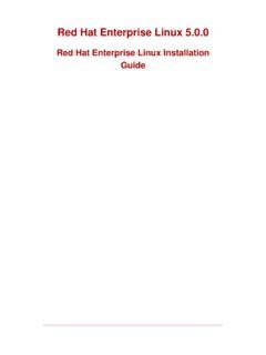 Red Hat Enterprise Linux Installation Guide CentOS Red Hat Enterprise Linux Installation