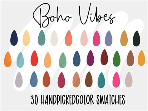 Boho Procreate Palette Color Boho Swatches Procreate Swatches Etsy