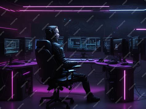 Premium Ai Image Thief Cyber Ai Hacker On City Cyber Futurehacking And Malware Concept Hacker