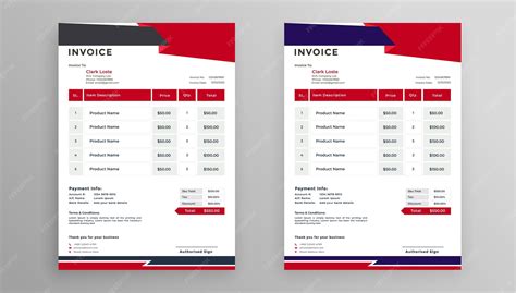 Premium Vector Minimal Invoice Template Vector Design