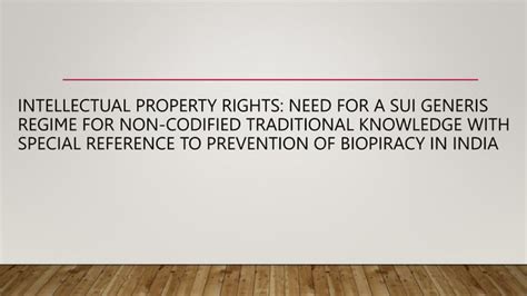 ipr with reference to traditional knowledge pptx law