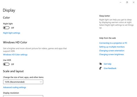 customize your display settings not showing r windowshelp
