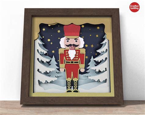 3d Nutcracker Shadow Box Svg Christmas Papercut File Cricut