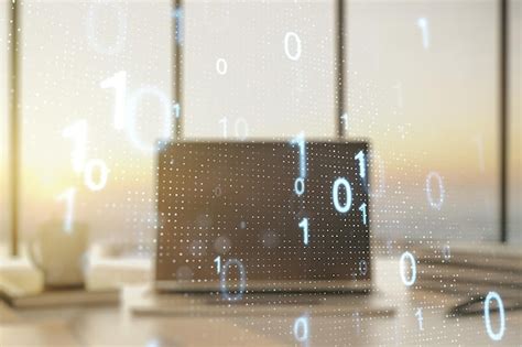 Premium Photo Double Exposure Of Creative Abstract Binary Code