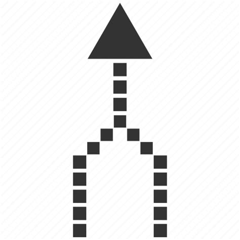 Aggregate Consolidate Dotted Arrow Integrate Merge Unite Up Direction Icon Download On