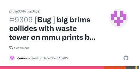 Bug Big Brims Collides With Waste Tower On Mmu Prints By Using Auto