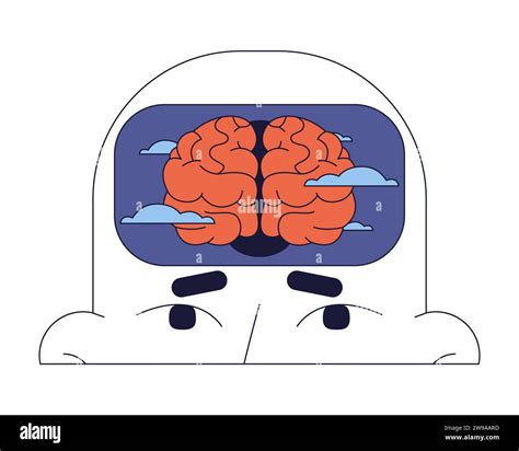 Brain Fog 2d Linear Illustration Concept Stock Vector Image And Art Alamy